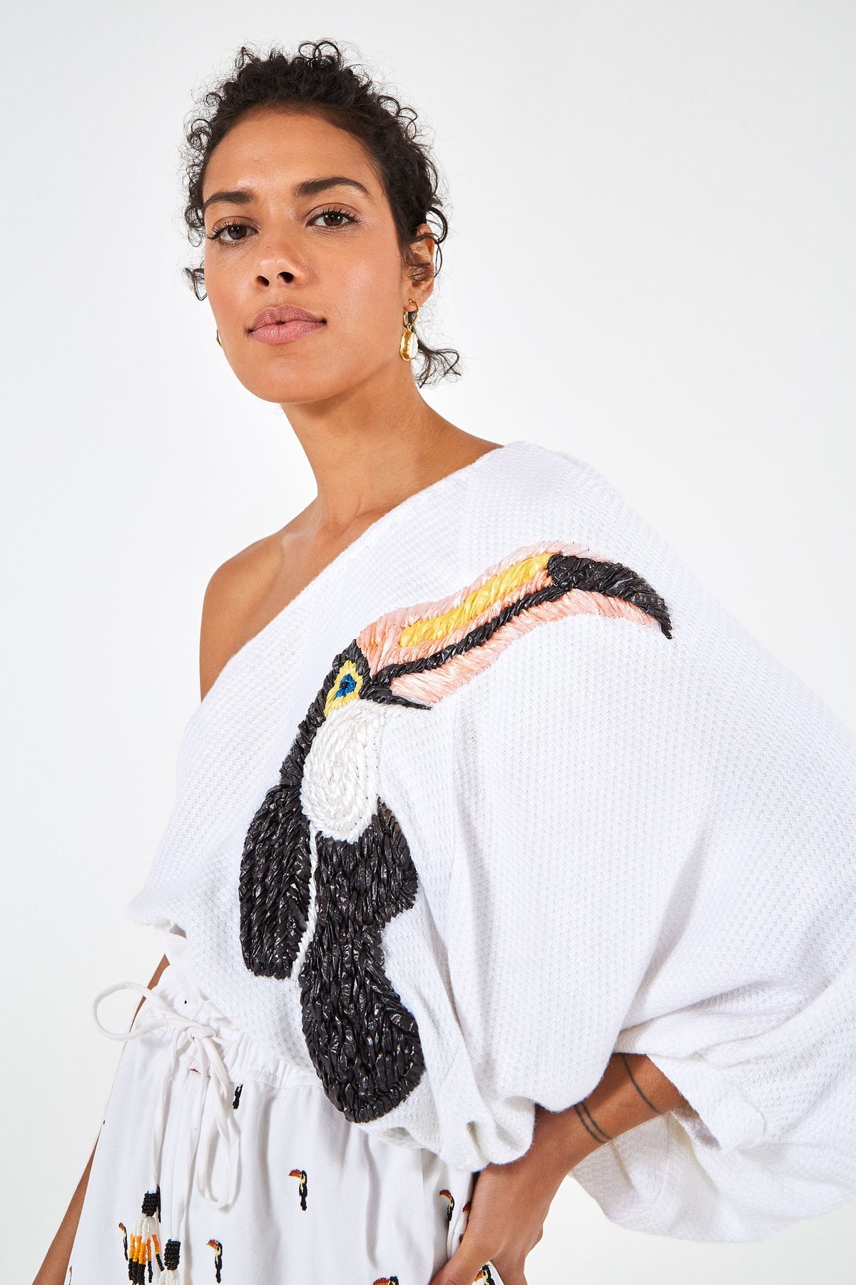 Farm Rio One Shoulder Tucano Top | Garmentory