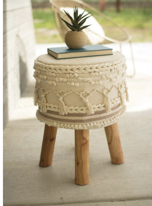 Kalalou Macrame Stool | Garmentory