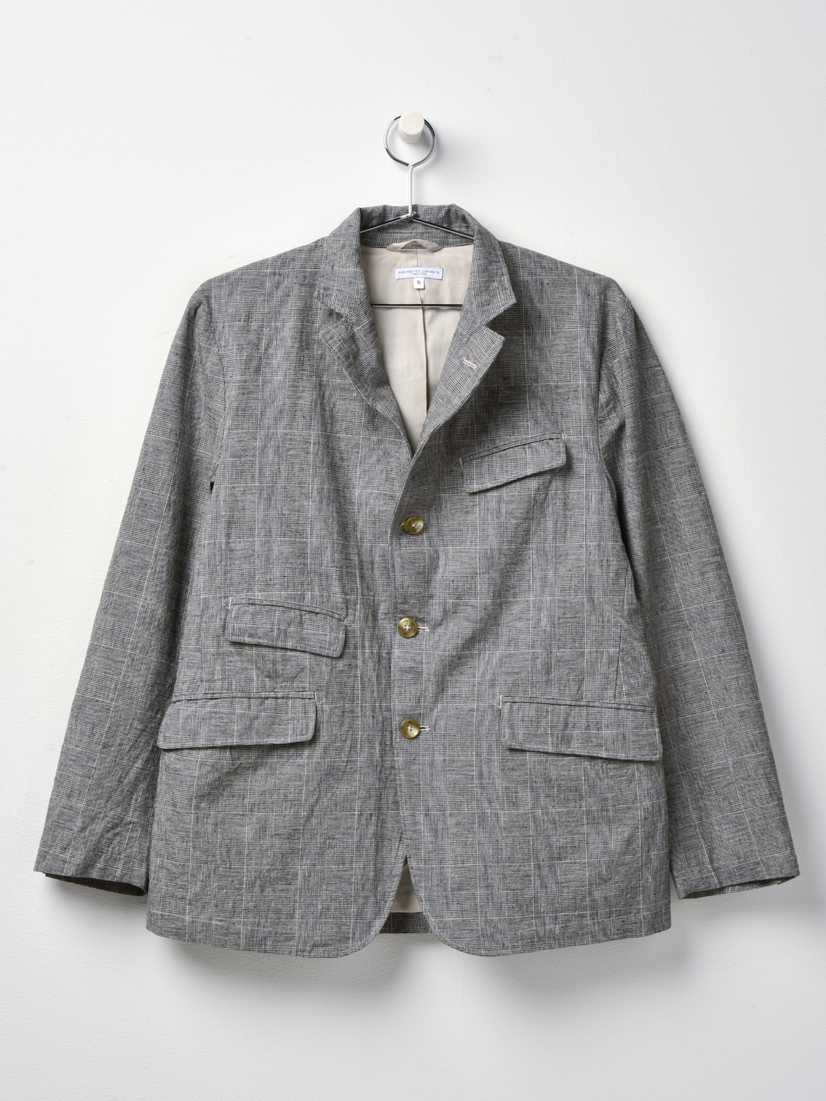 Engineered Garments ANDOVER JACKET - GREY GLEN PLAID | Garmentory