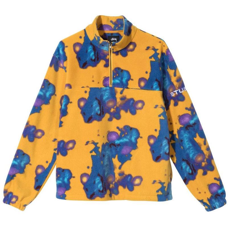 Stussy Half Zip Polar Mock Shirt - Tie Dye | Garmentory