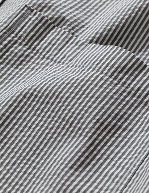 Norse Projects Thorsten Seersucker Shirt - Navy Stripe | Garmentory