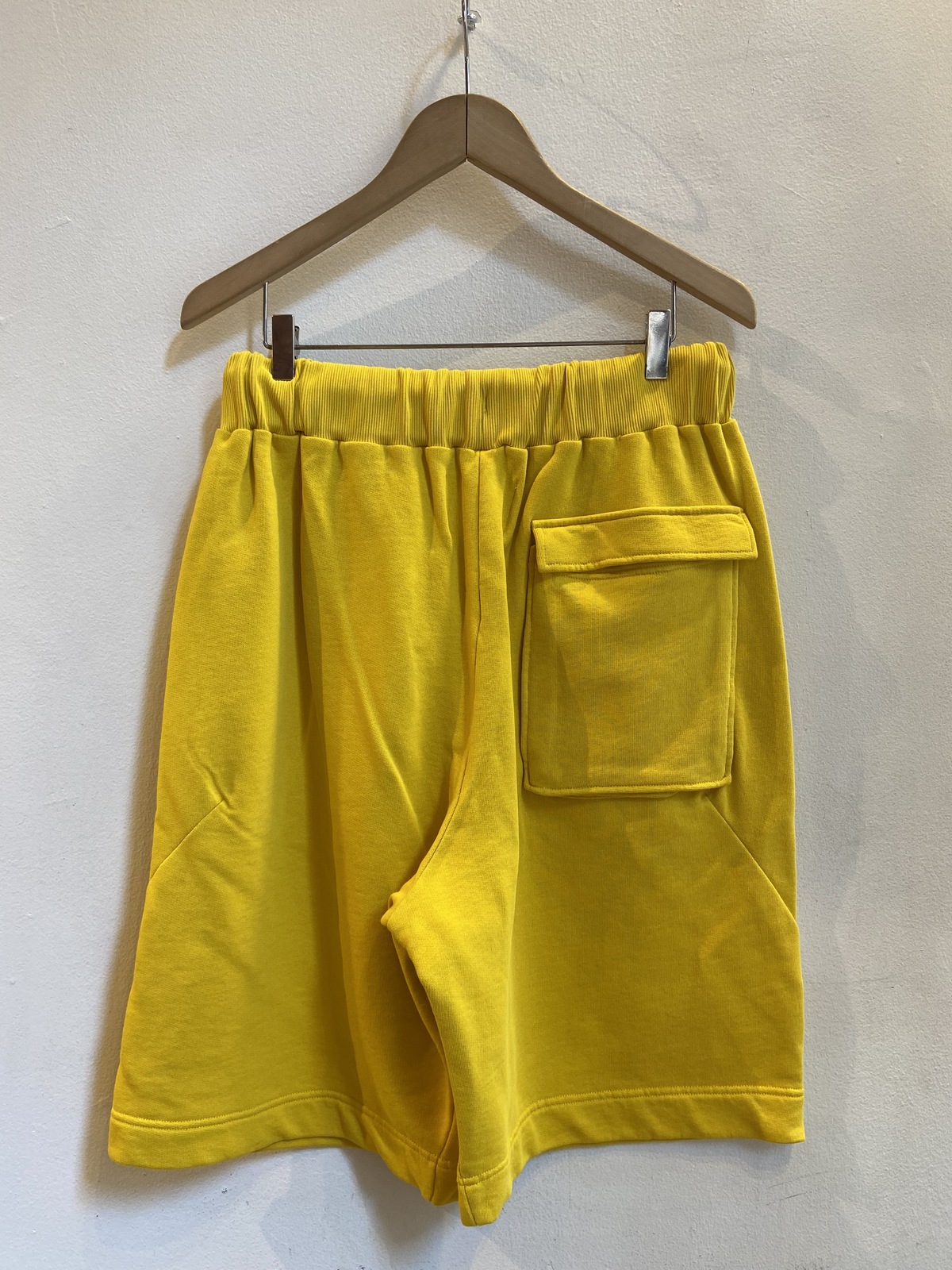 Henrik Vibskov Hang Drop Crotch Sweat Shorts - Mustard | Garmentory