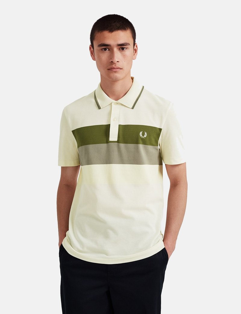 Fred Perry Reissues Mesh Panel Tennis Polo Shirt - Ecru | Garmentory