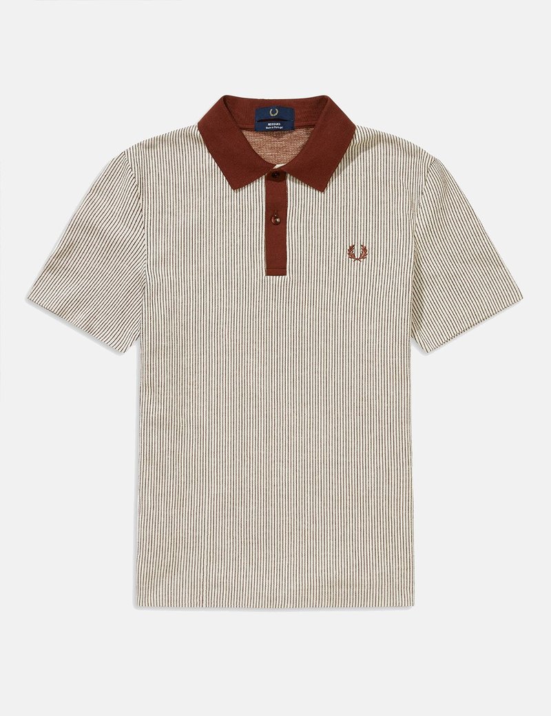 Fred Perry Reissues Vertical Striped Tennis Polo Shirt - Auburn ...