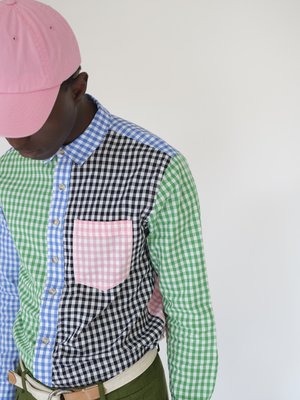 MAGILL GINGHAM FUN SHIRT - Navy | Garmentory