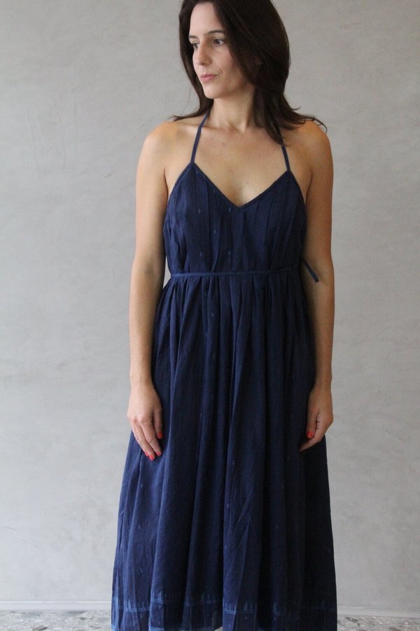 Maku Spica Cotton Silk Dress - Blue | Garmentory