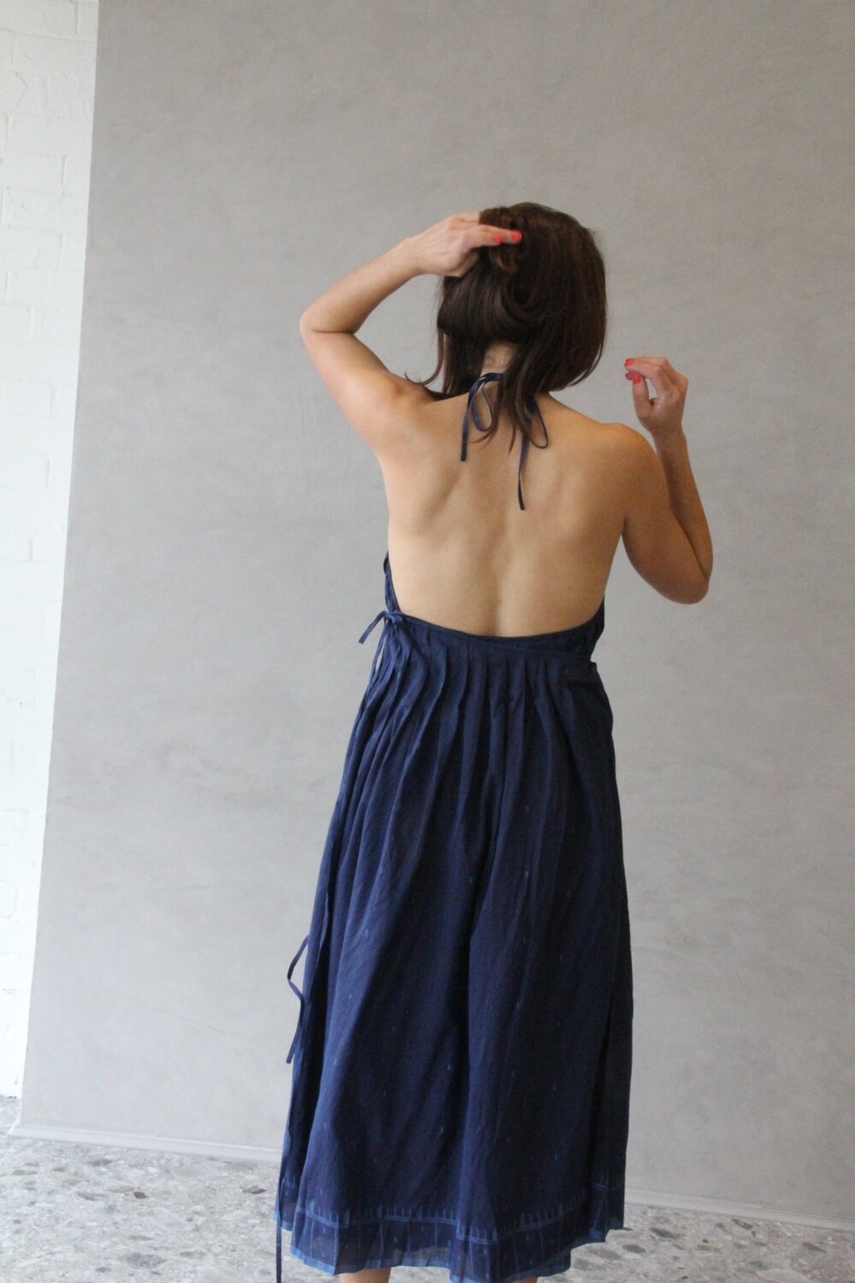 Maku Spica Cotton Silk Dress - Blue | Garmentory