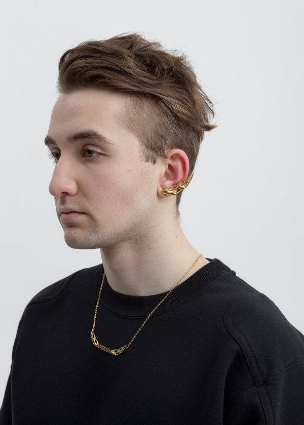 Ambush Flame Ear Cuff Earring - Gold | Garmentory