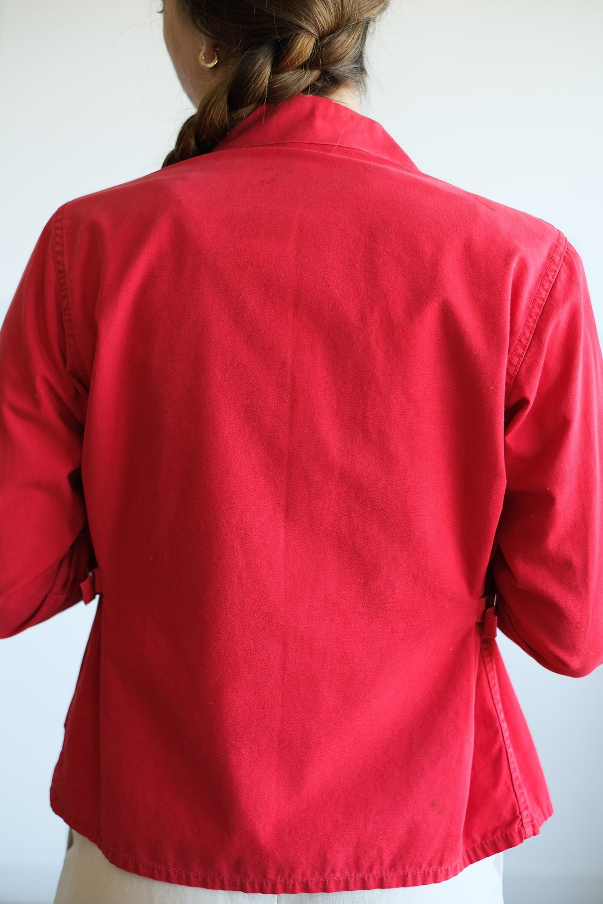 VINTAGE 1950'S COTTON JACKET - RED | Garmentory
