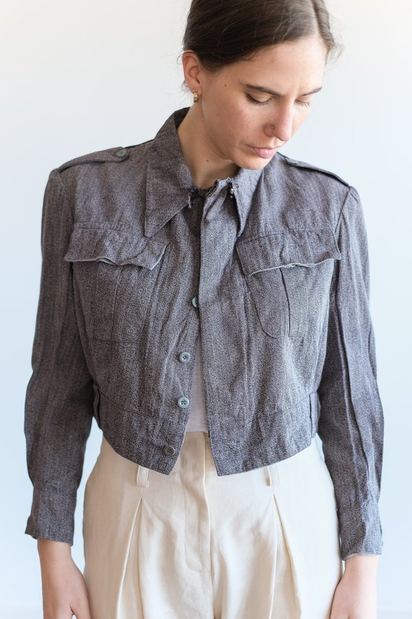 VINTAGE CROPPED MILITARY JACKET | Garmentory