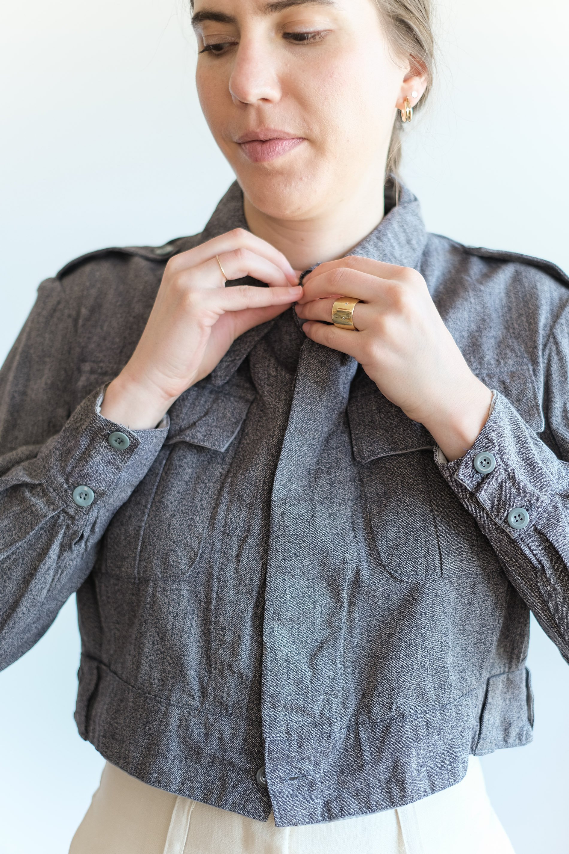 VINTAGE CROPPED MILITARY JACKET | Garmentory