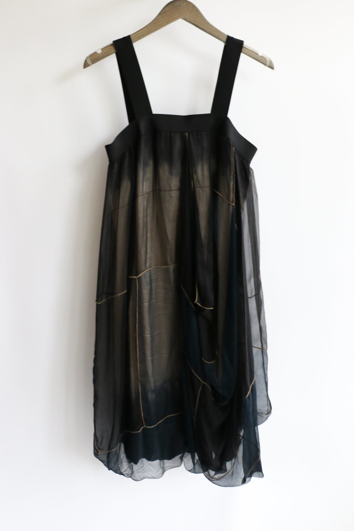 [Pre-loved] Rozae Nichols Sheer Layer 2 Midi Dress - Black | Garmentory
