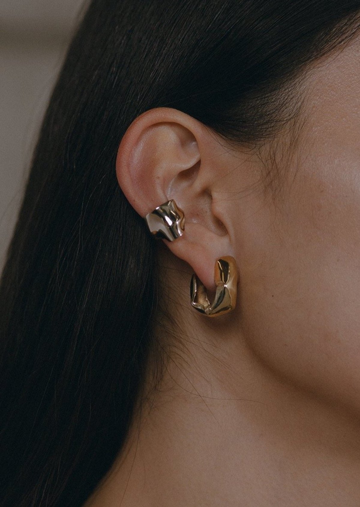 FARIS Pleat Ear Cuff - Bronze | Garmentory