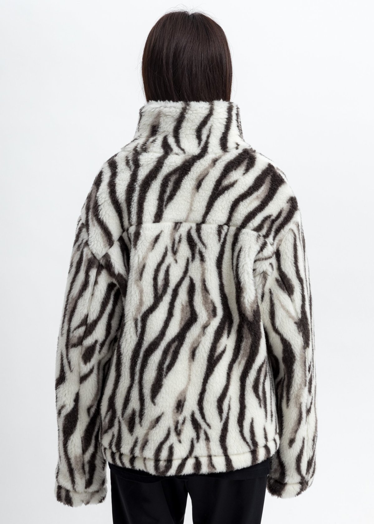 Ambush White Tiger Print Fleece Jacket | Garmentory
