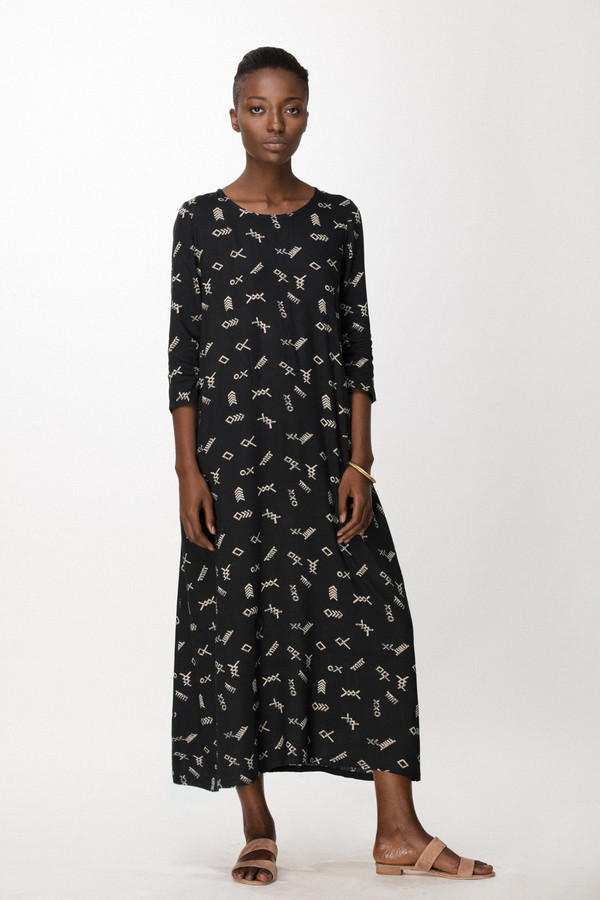 Osei-Duro Nima Dress in Black Jot | Garmentory
