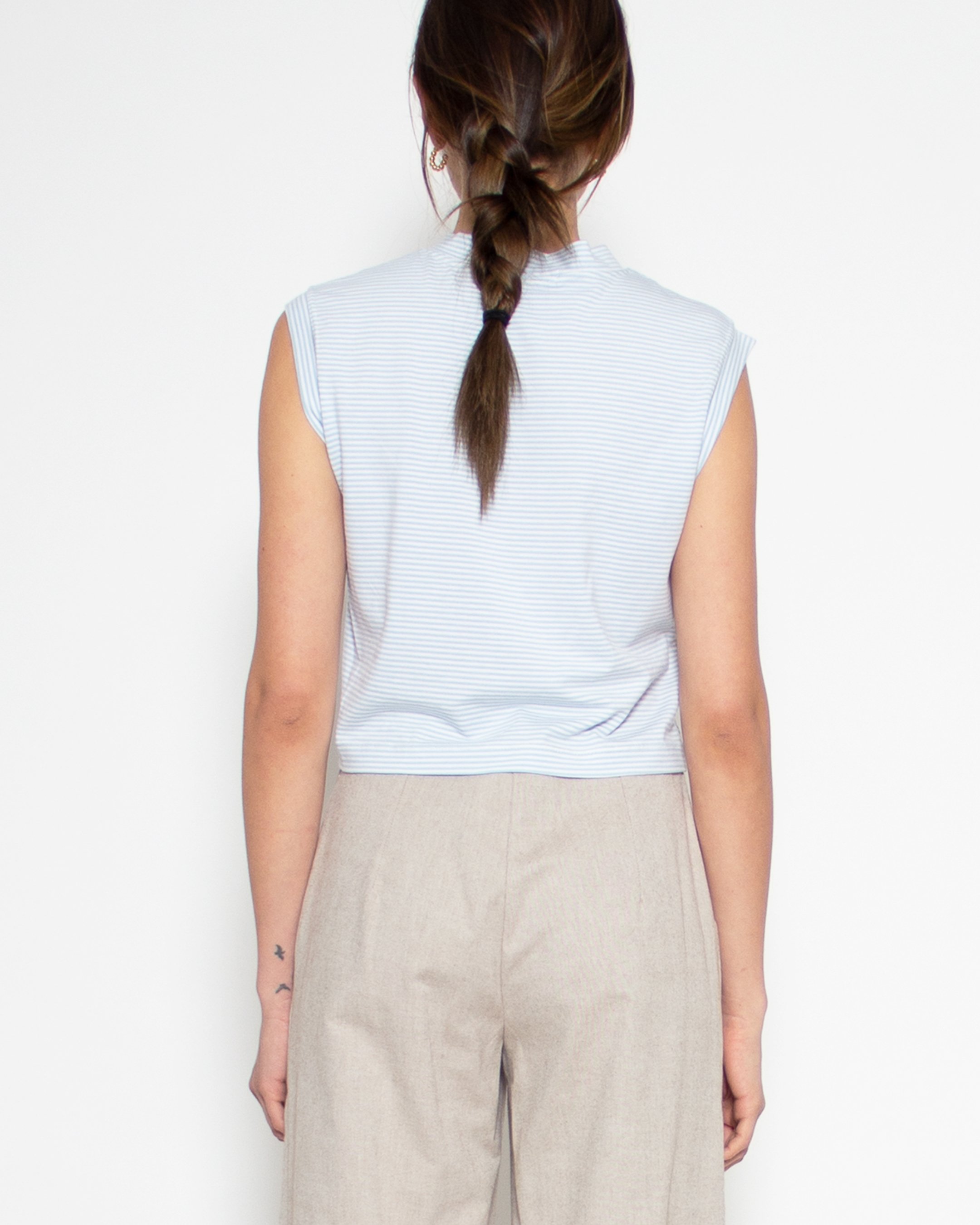 Elise Ballegeer Minerva Tank - Sky Stripe | Garmentory