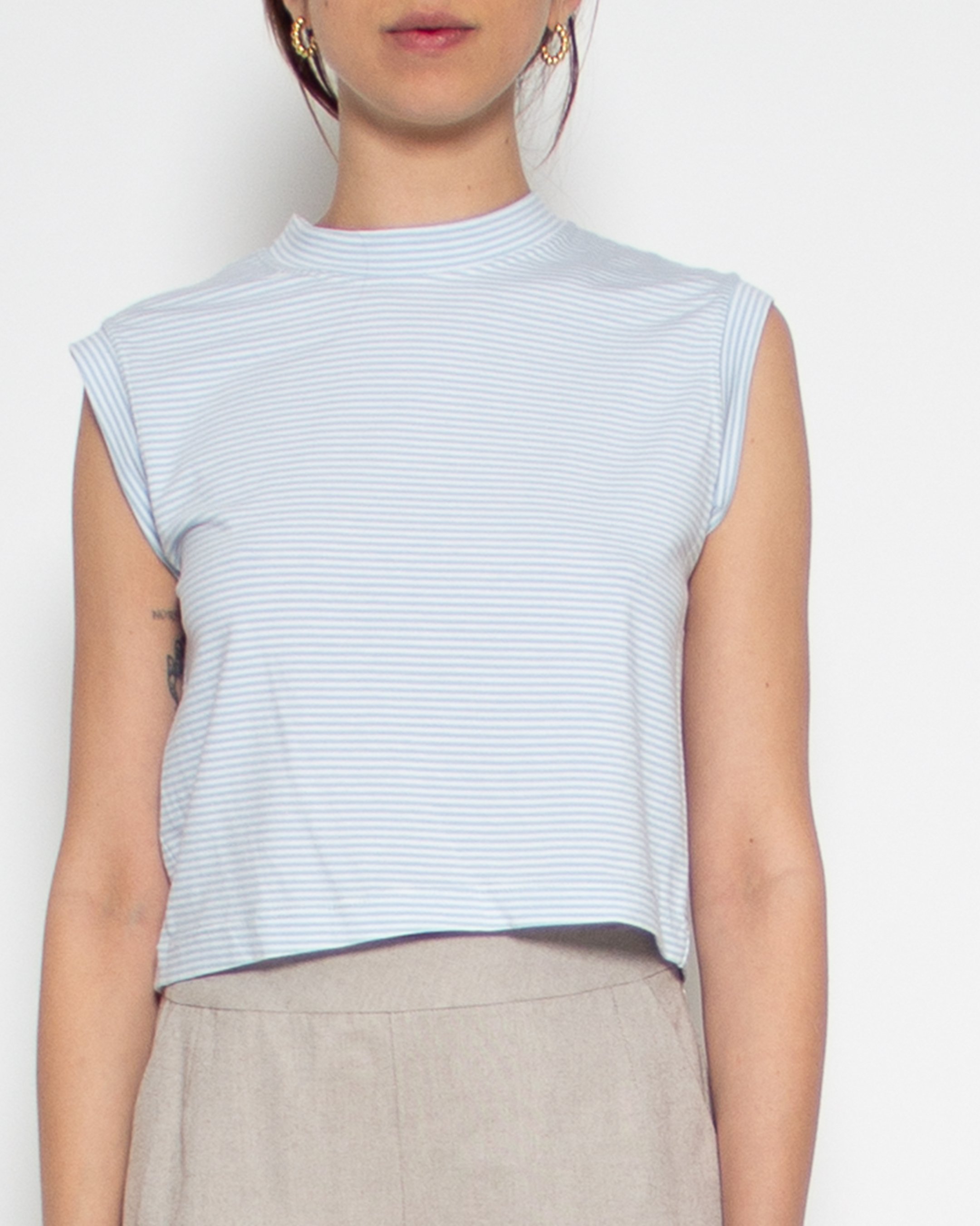 Elise Ballegeer Minerva Tank - Sky Stripe | Garmentory