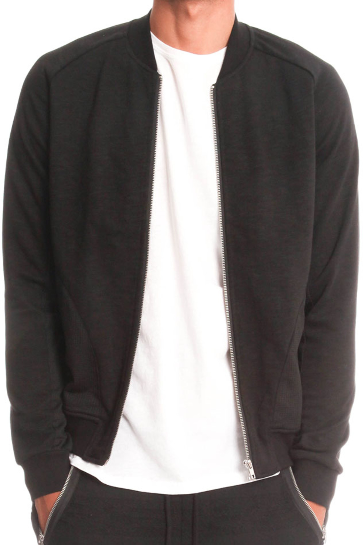 Shades of Grey by Micah Cohen Knit Bomber Jacket - Black | Garmentory