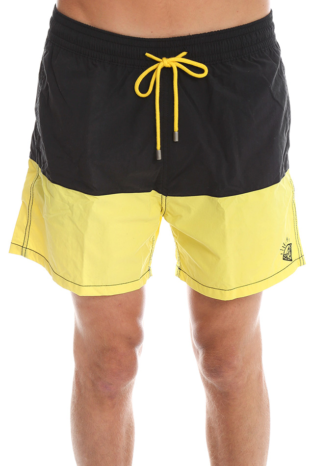 Ben Watts Shark Attack Swim Short - Black/Yellow | Garmentory