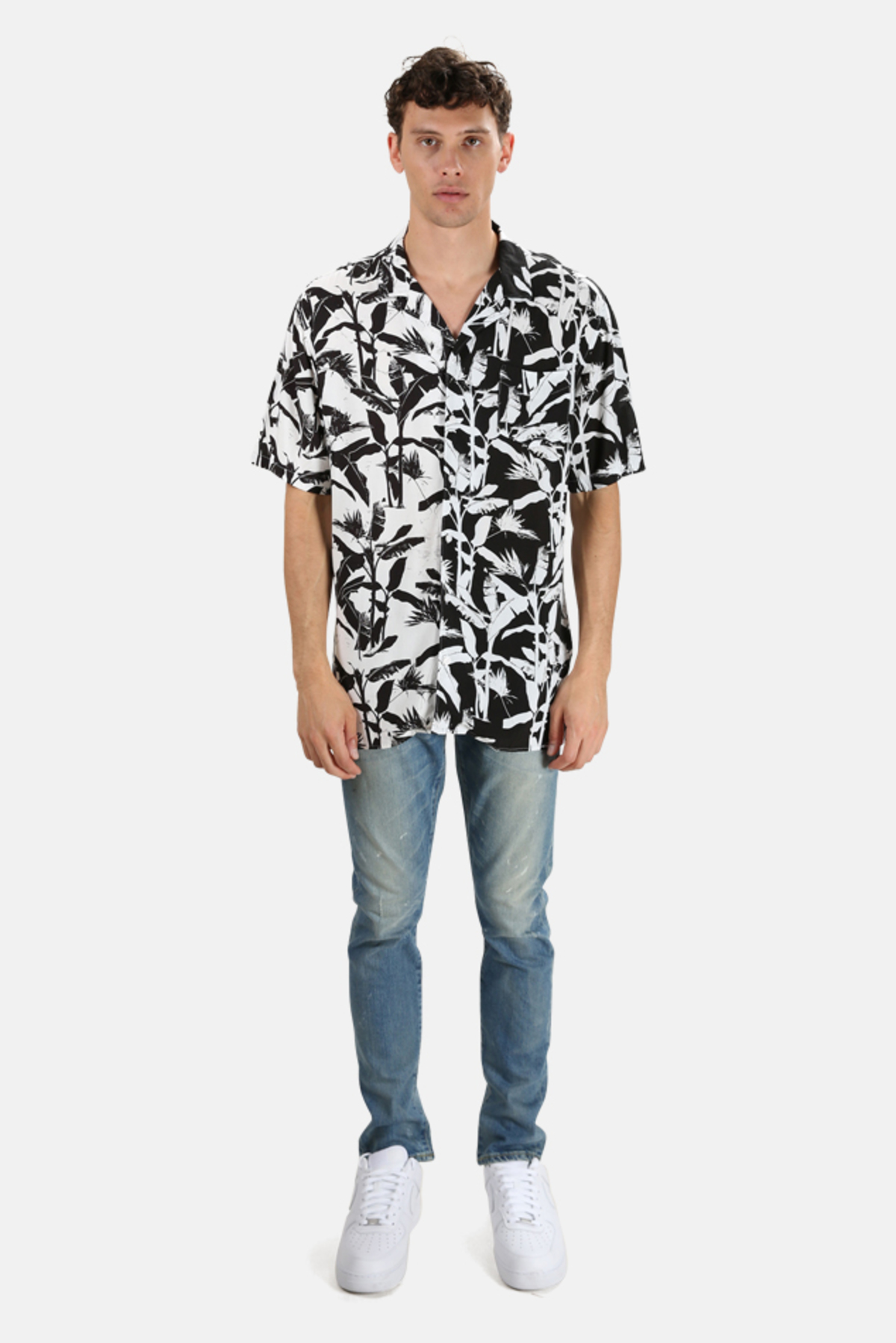 Zanerobe Diced Short Sleeve Shirt - Black/White | Garmentory
