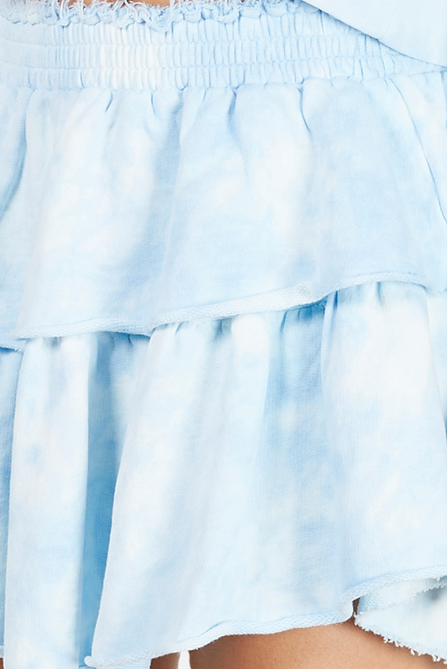 LoveShackFancy Ruffle Mini Skirt - Dyed Blue | Garmentory
