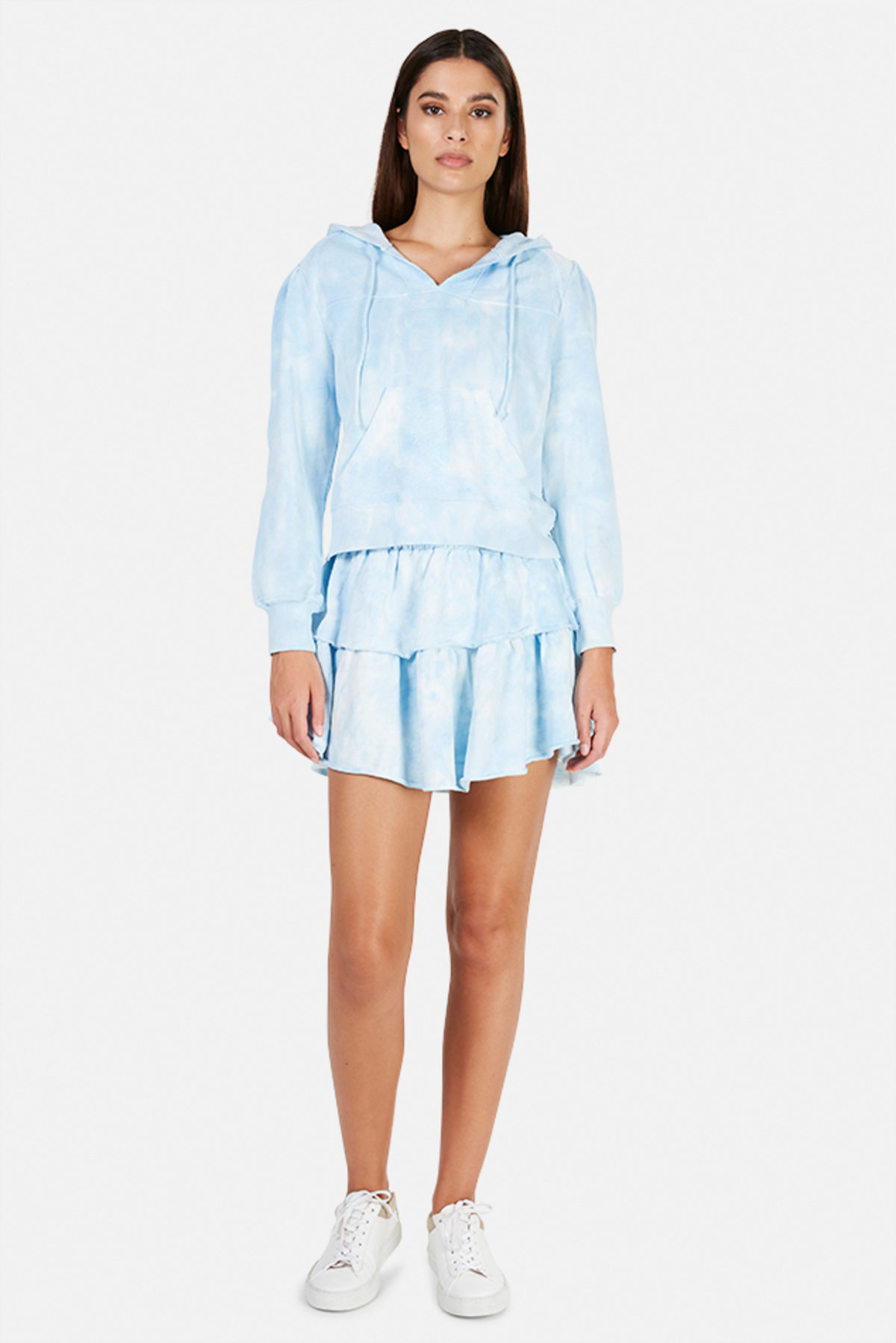 LoveShackFancy Ruffle Mini Skirt - Dyed Blue | Garmentory