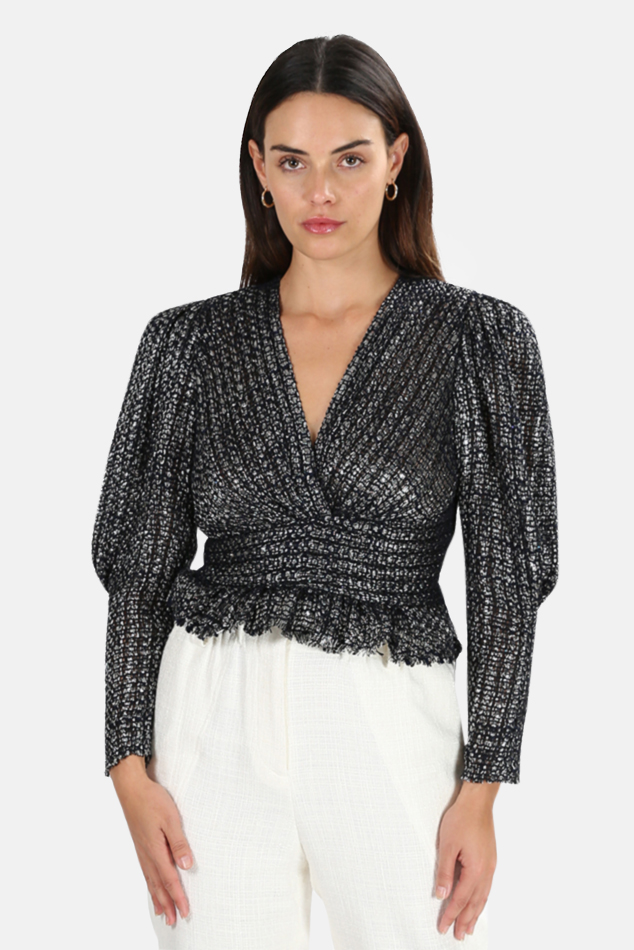 IRO Guarda Top - Black/Silver | Garmentory