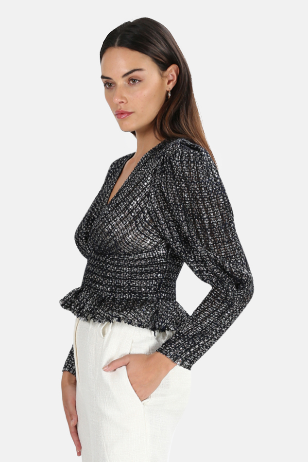 IRO Guarda Top - Black/Silver | Garmentory