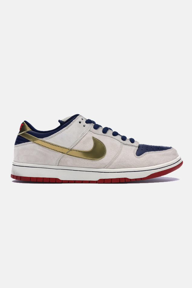 Nike SB Old Spice Dunk Low Sneakers - Buff/Metallic gold | Garmentory