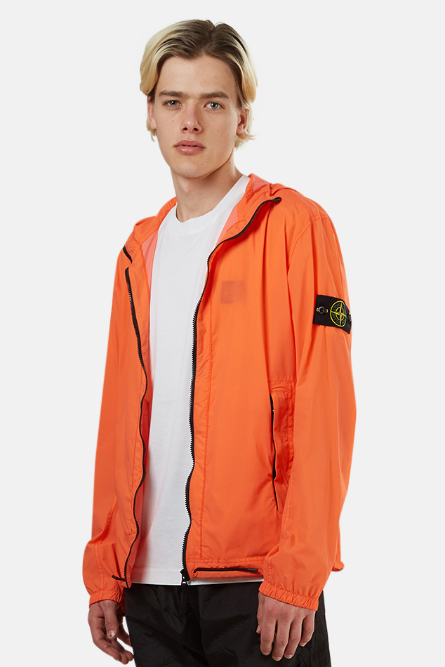 Stone Island Skin Touch Packable Nylon Jacket - Lobster Red | Garmentory