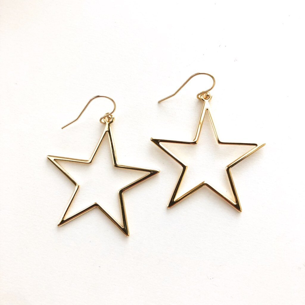 Jennifer Tuton Shining Star Earrings - Gold | Garmentory