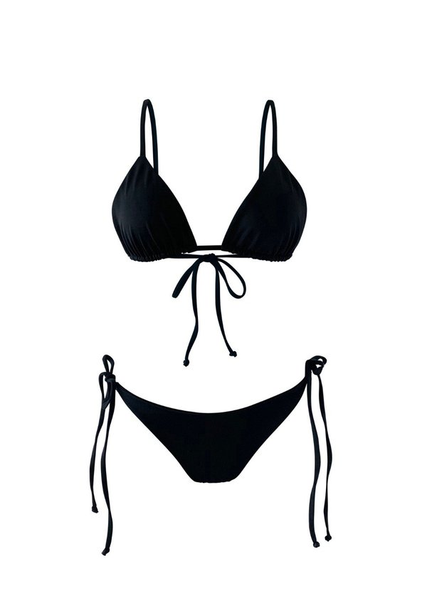Raffia Isla Bikini Set - Black | Garmentory