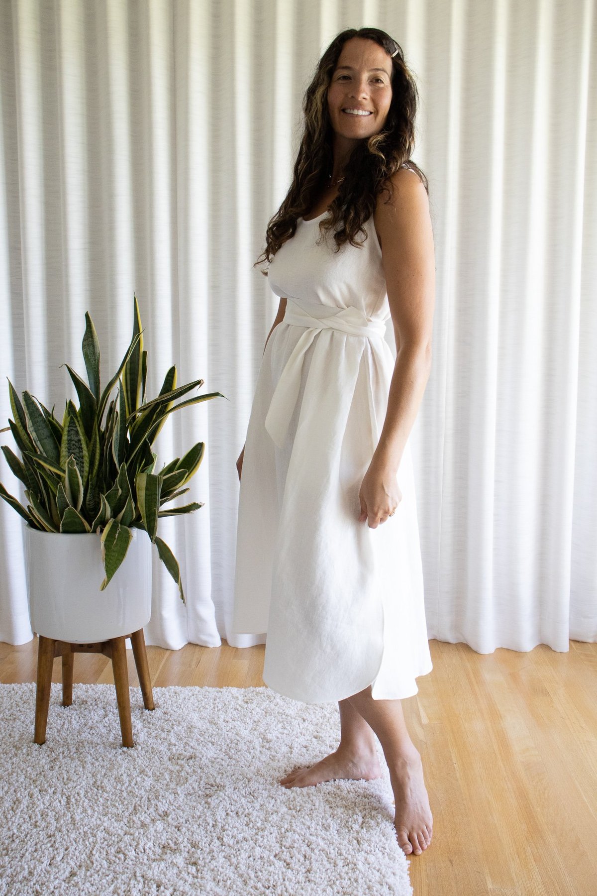 Rachel Craven Lelia Linen Dress - Shell White | Garmentory