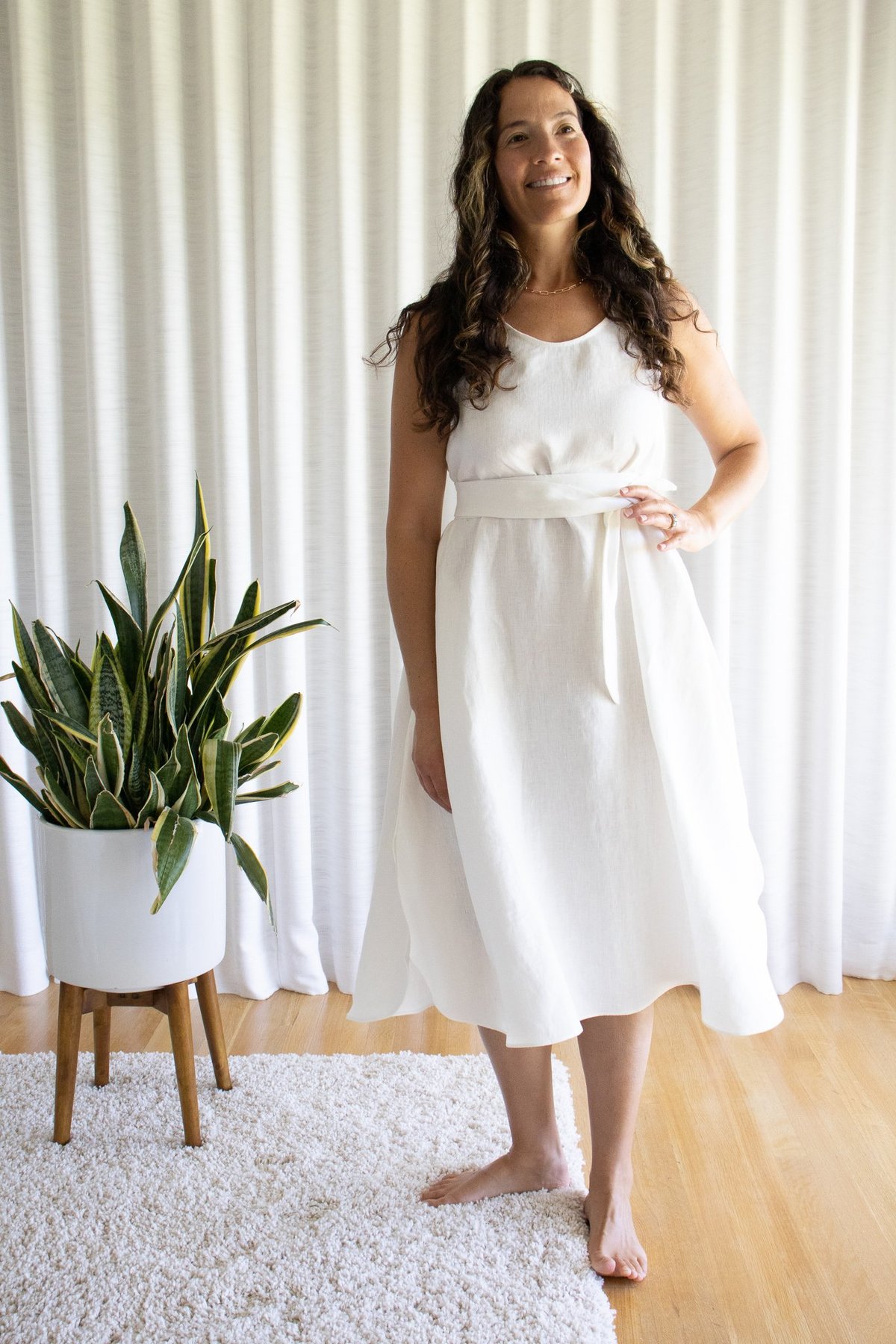 Rachel Craven Lelia Linen Dress - Shell White | Garmentory