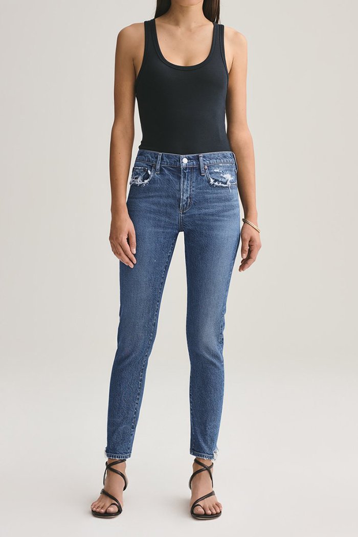 AGOLDE TONI STRAIGHT LEG DENIM - Stratosphere | Garmentory