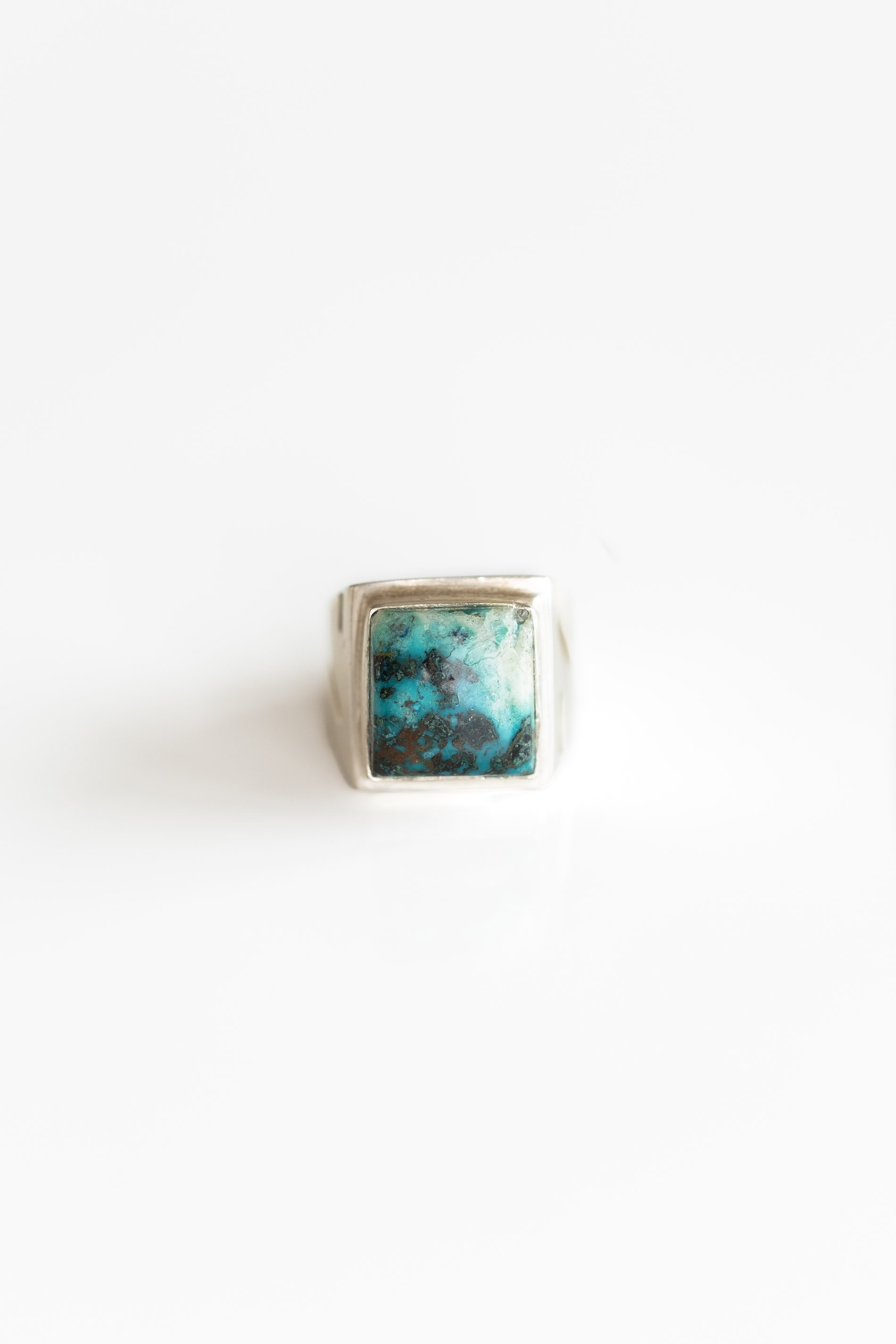 Vintage SQUARE TURQUOISE RING - Silver/Turquoise | Garmentory