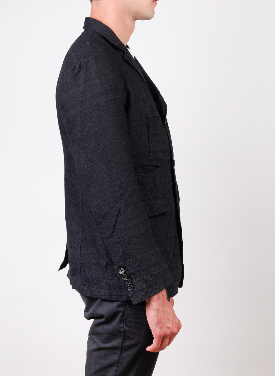 Engineered Garments Andover Wool Geo Jacquard Jacket - Charcoal ...