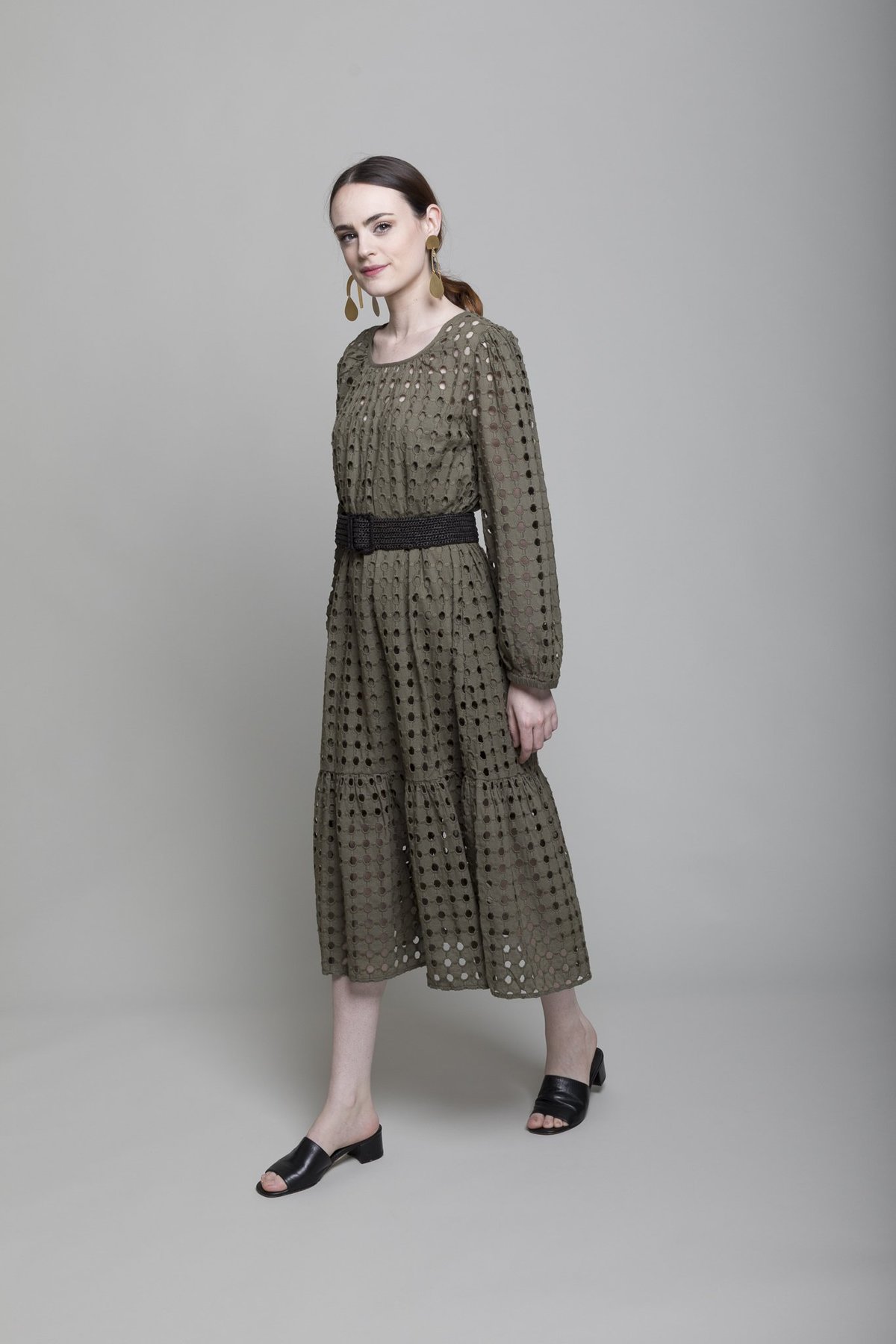 V. de. Vinster Shiffli Dress - Khaki | Garmentory