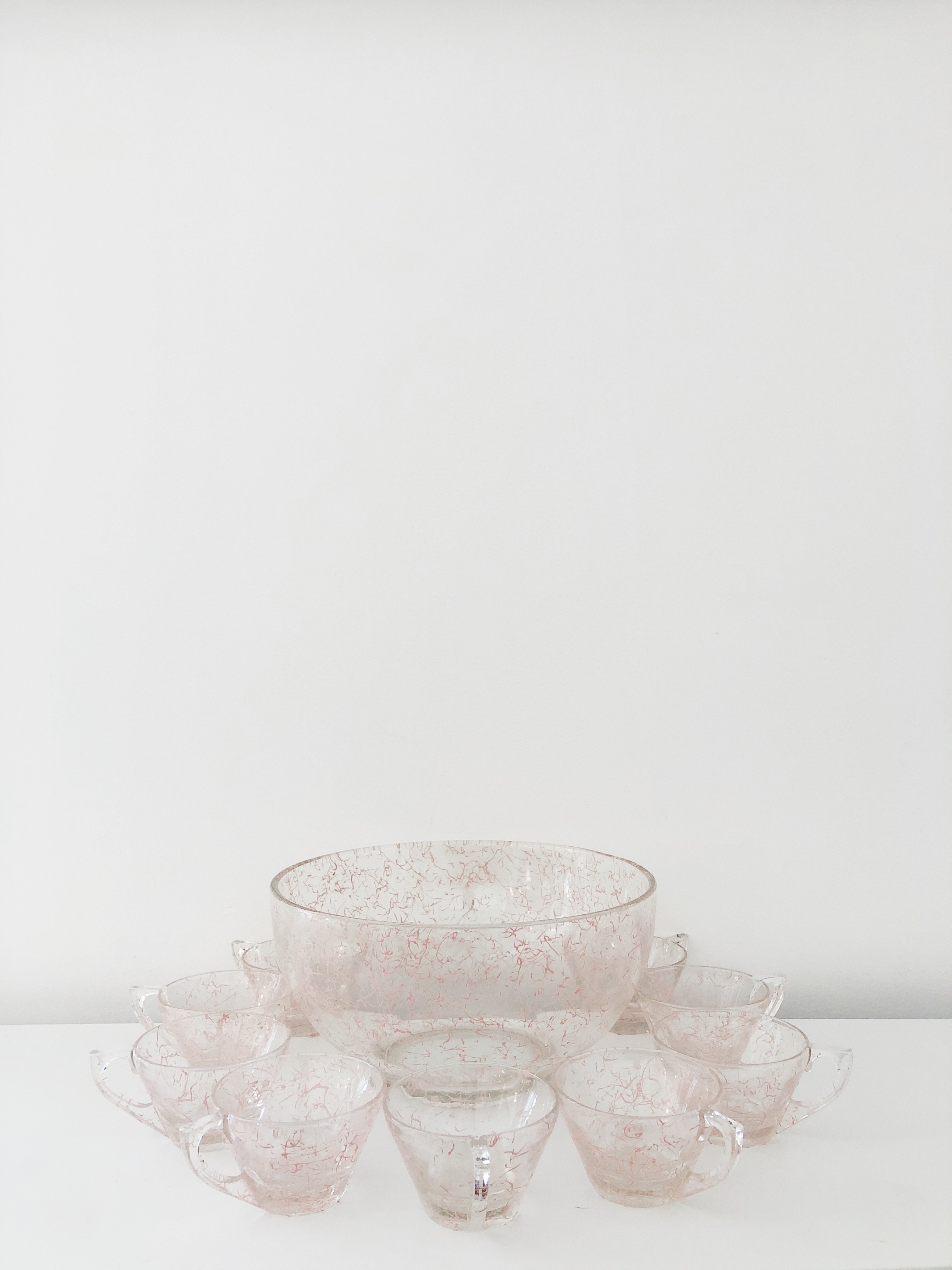 Ri-Ri-Ku Vintage SPLATTER PUNCH BOWL SET - PINK | Garmentory