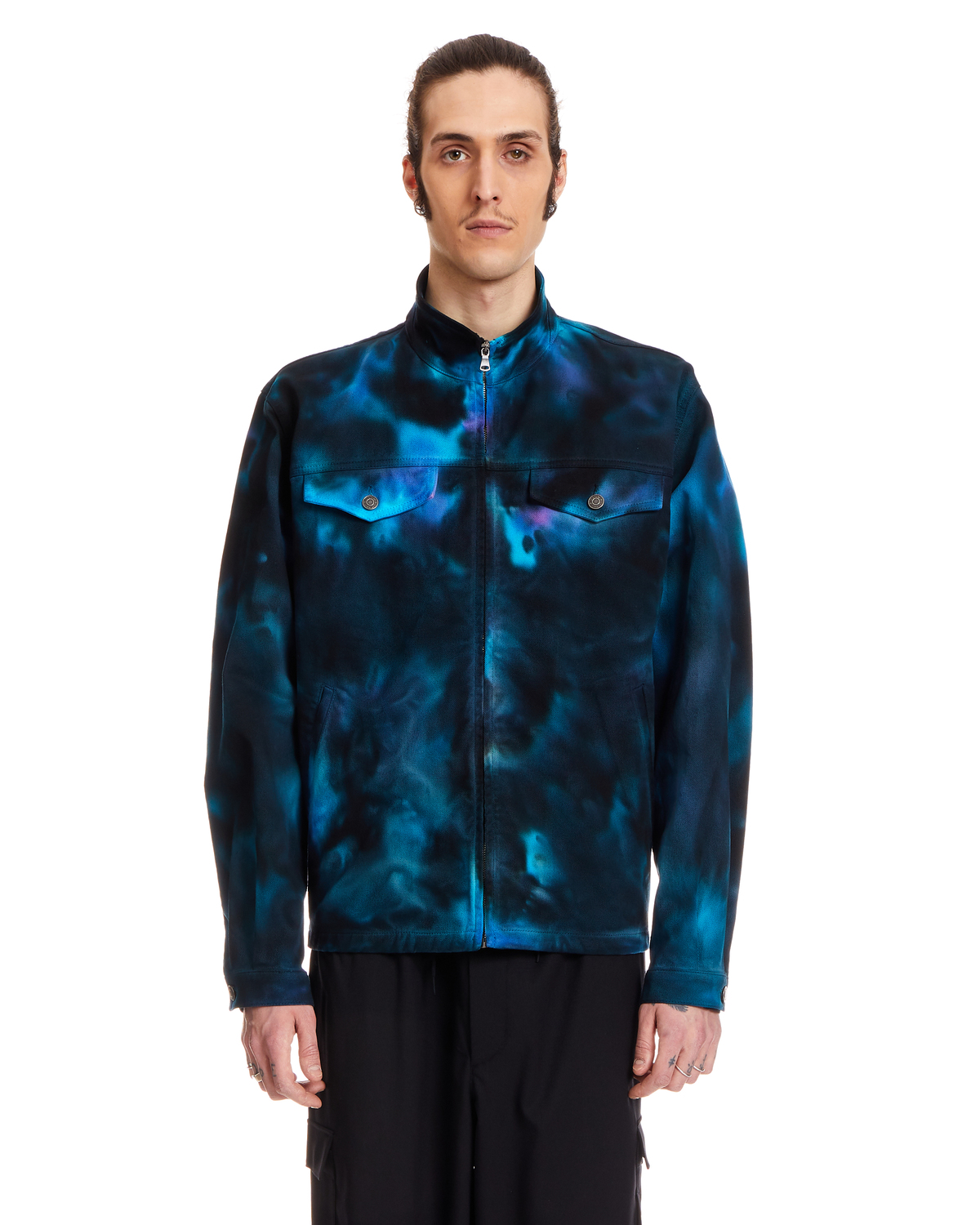 MSGM Tie-dye Denim Jacket - Blue | Garmentory
