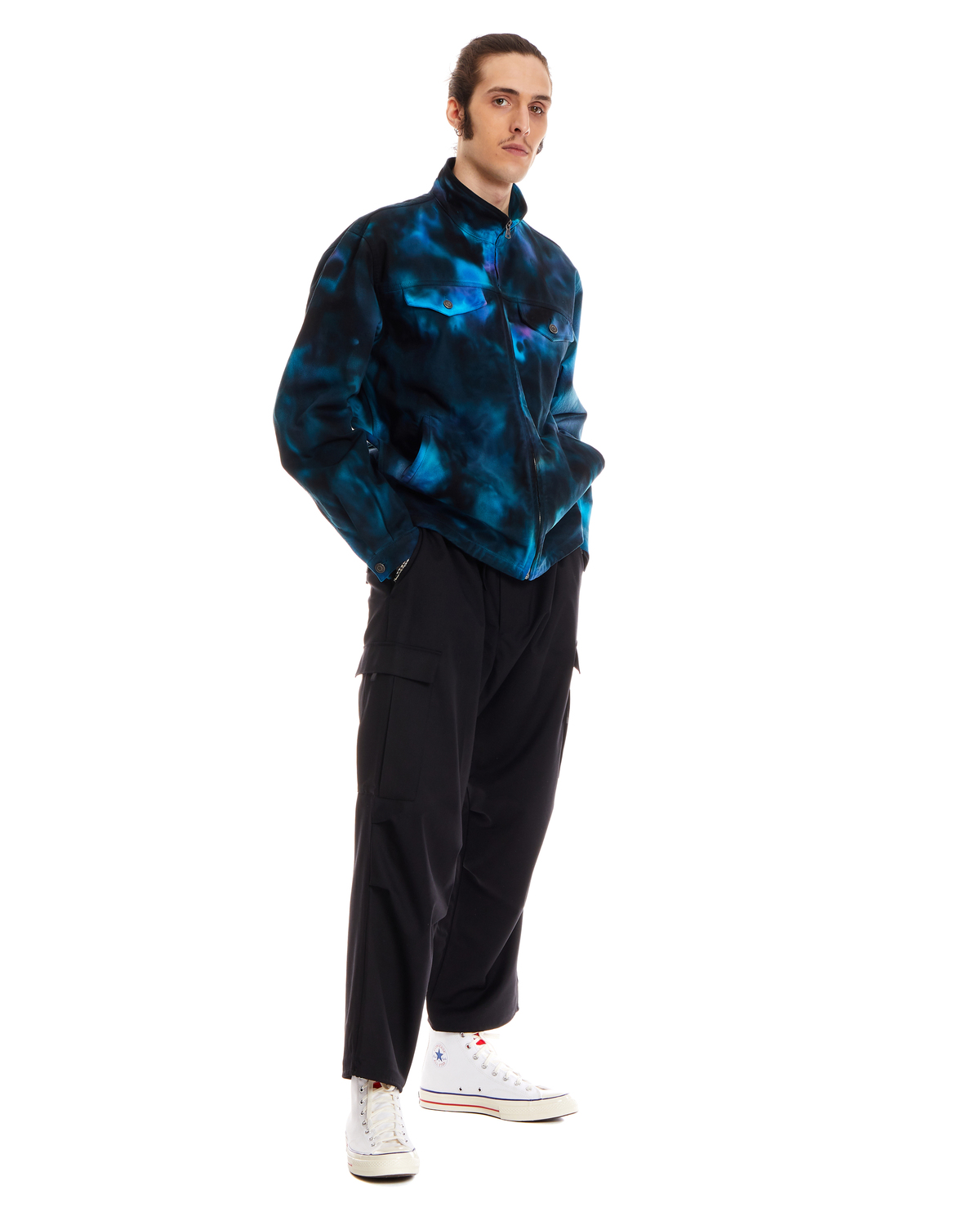 MSGM Tie-dye Denim Jacket - Blue | Garmentory