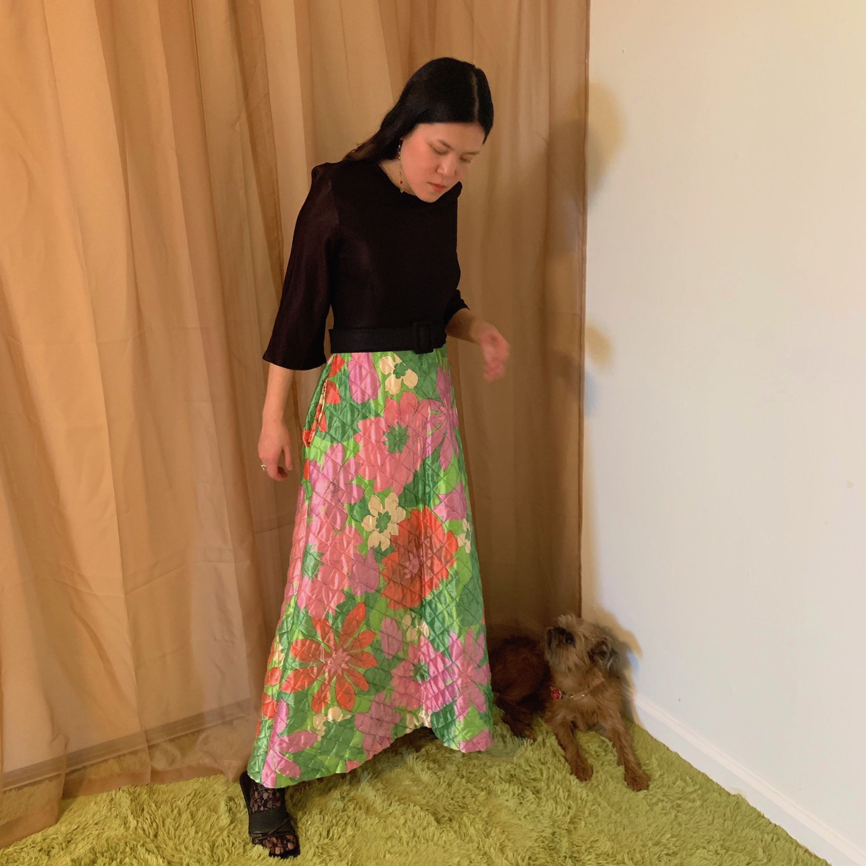 Vintage Kintsugi Floral Quilted Dress | Garmentory