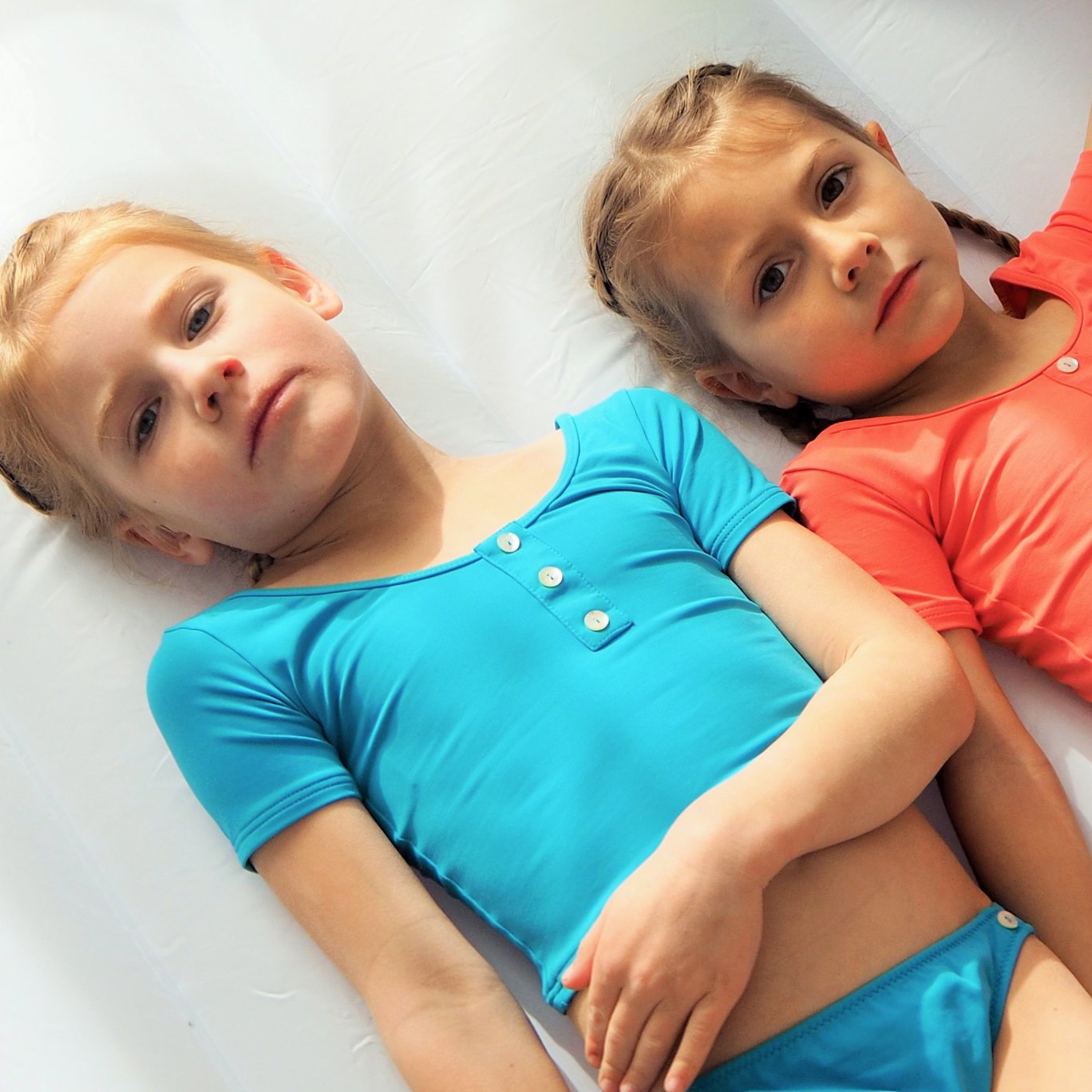 Kids Pacific Rainbow Solange Two-Piece Swimsuit - Sea Blue | Garmentory