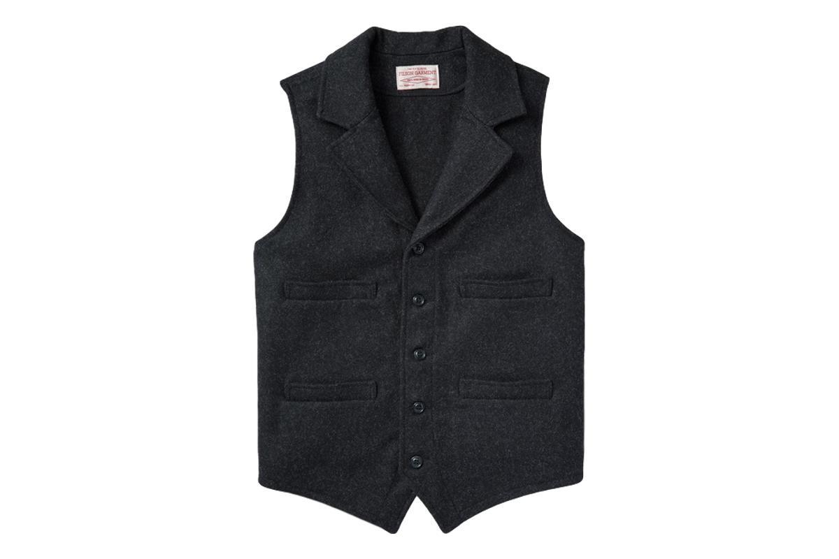 Filson Western Vest - Charcoal | Garmentory