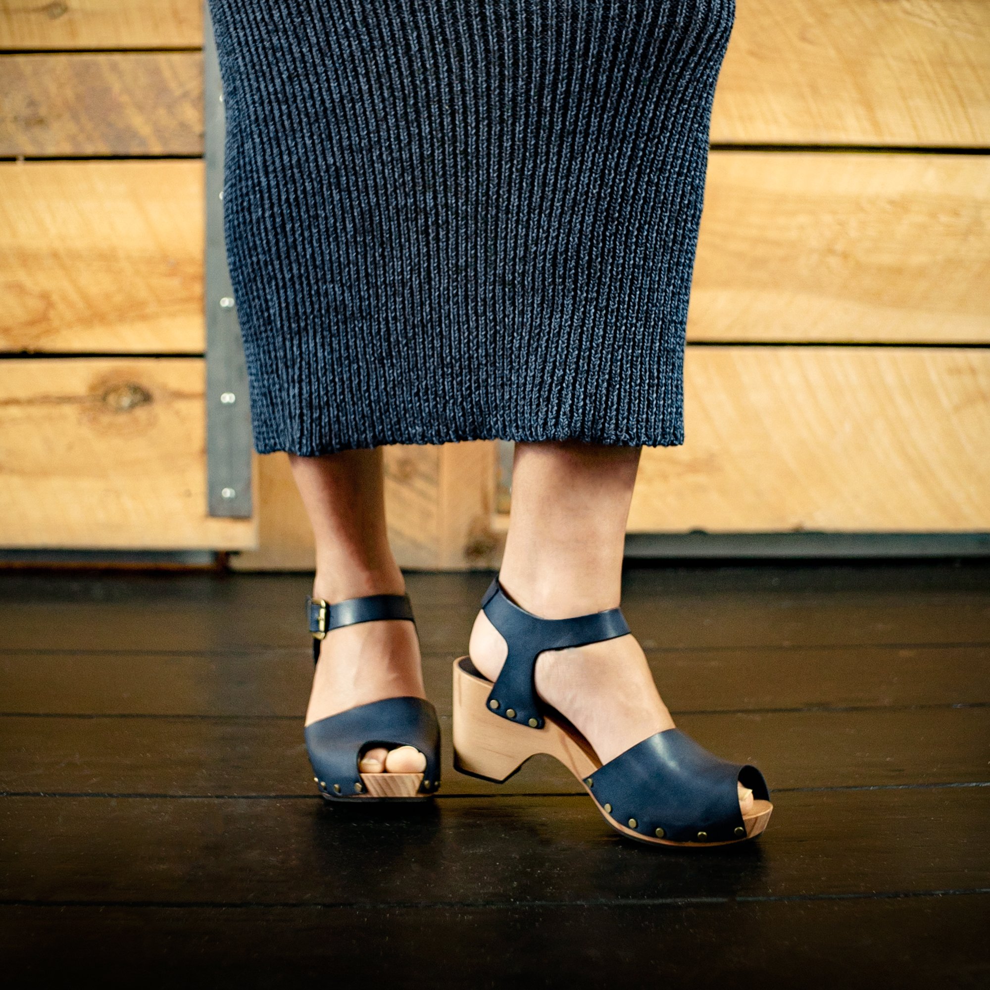 Lisa B. Peep Toe Clogs | Garmentory