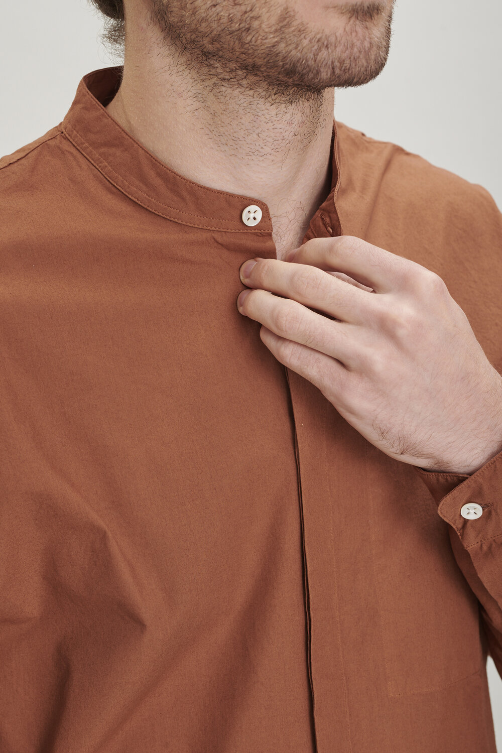 Delikatessen Cotton Zen Shirt - Rusty | Garmentory
