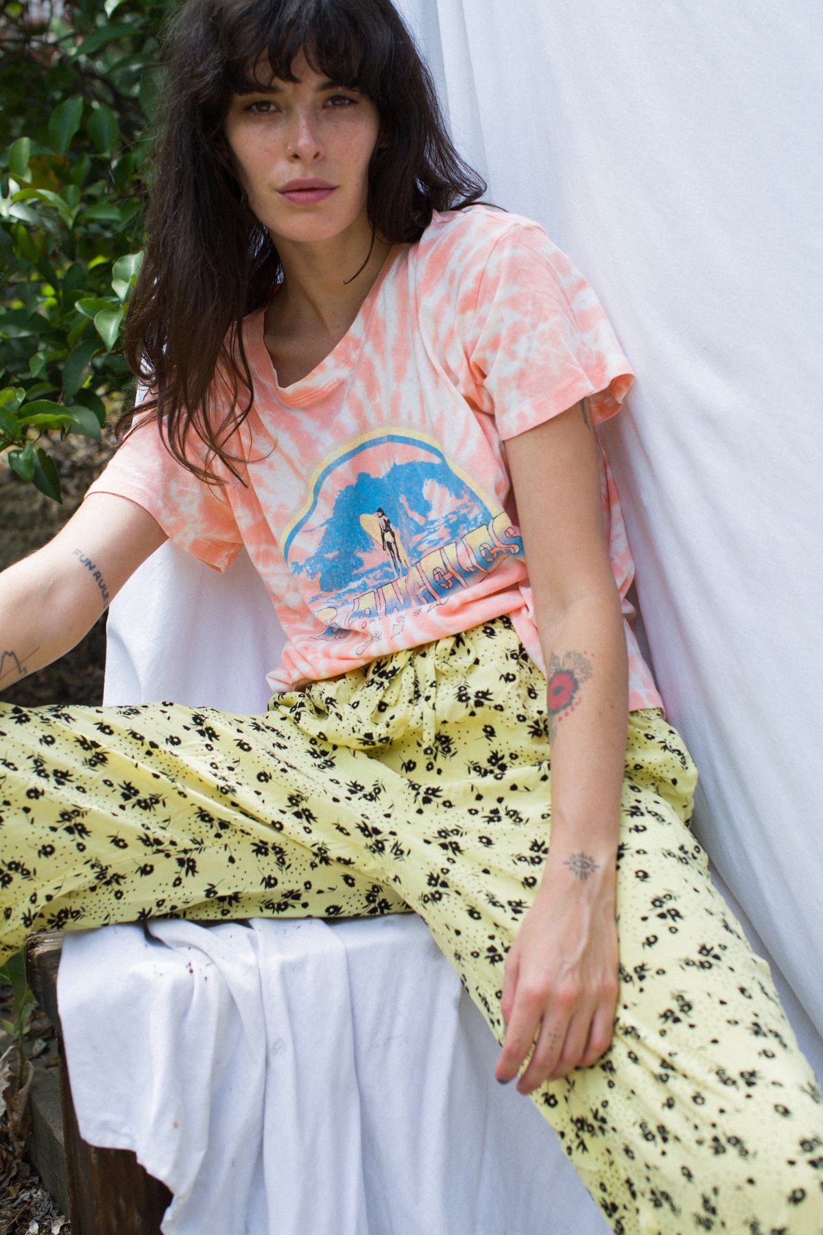 Lacausa Vintage Kai Tee - Guava Swirl | Garmentory