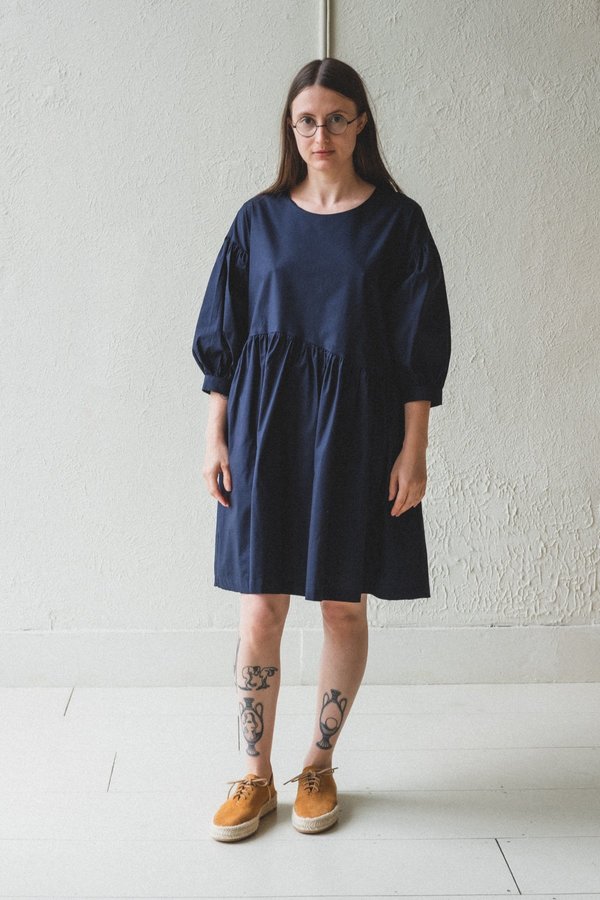 SHORT JAYME DRESS IN NAVY | Garmentory