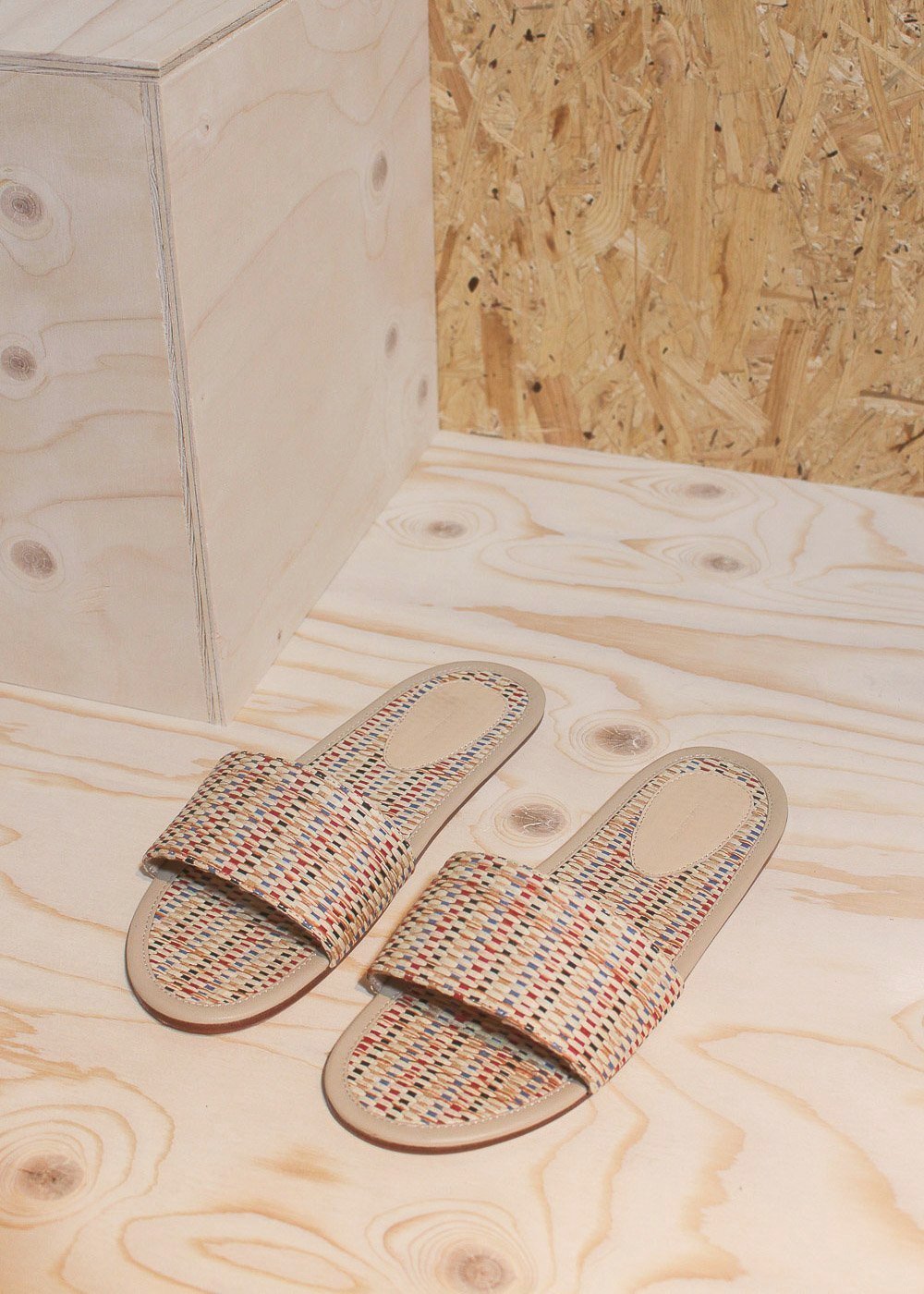 Nanushka Bali Straw Slippers | Garmentory