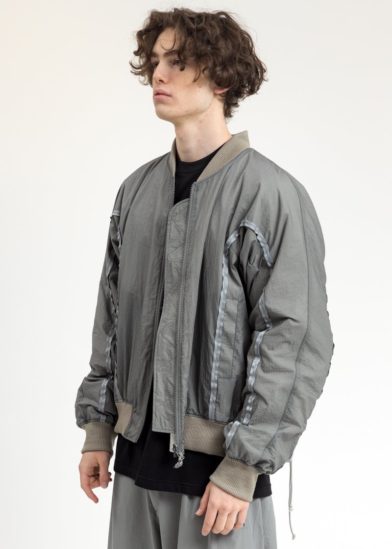 Hyein Seo Grey Aviator Bomber Jacket | Garmentory
